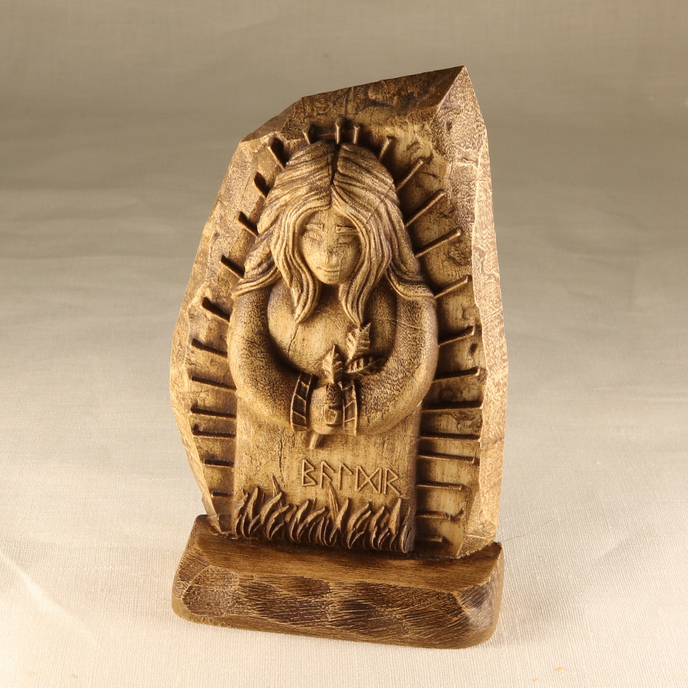 Baldr, Viking Norse gods, wooden mini statue – Art Carving Shop