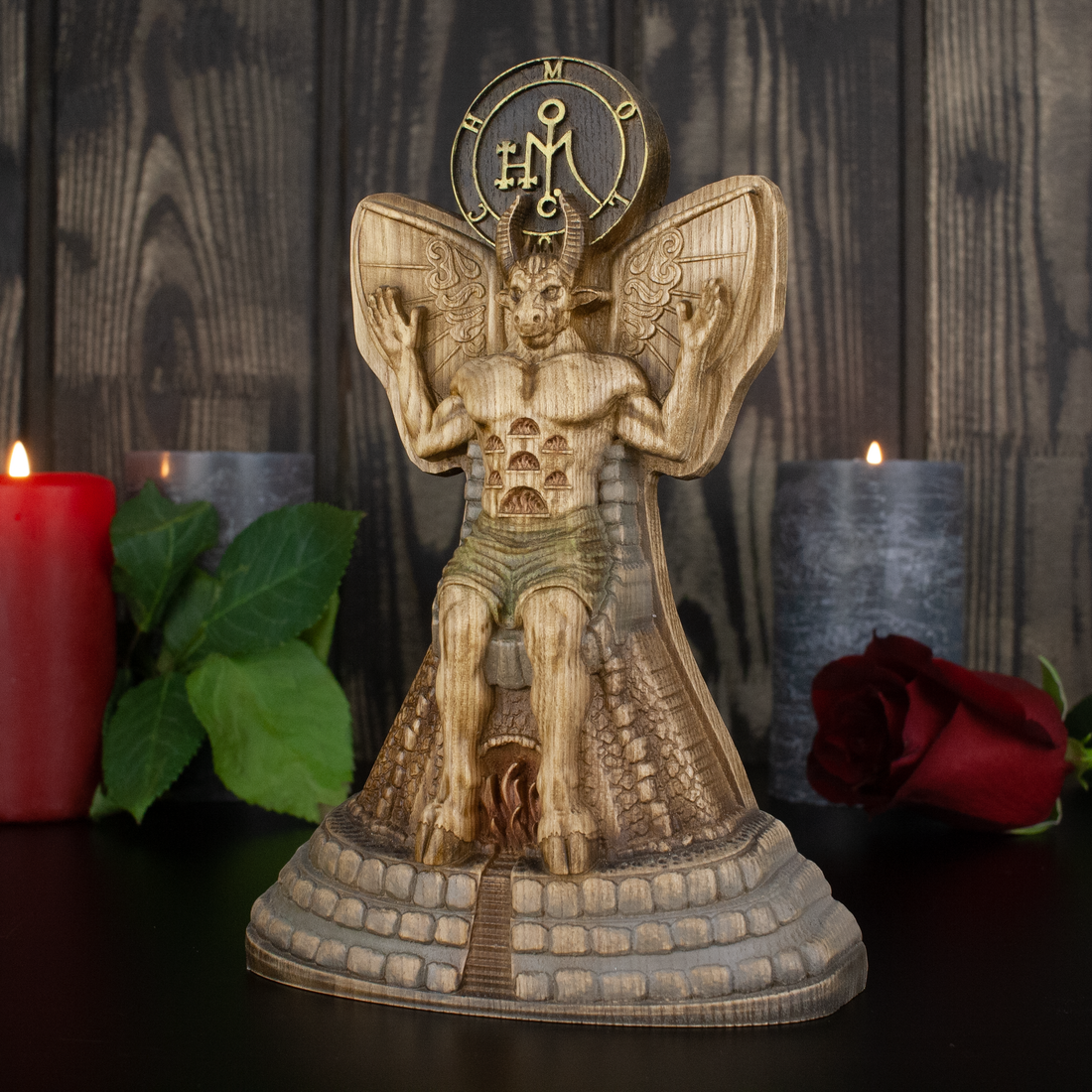 Moloch statue, Demon statue Occult decor – Art Carving Shop