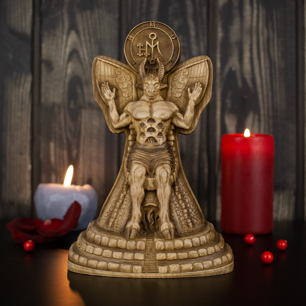 Moloch statue, Demon statue Occult decor – Art Carving Shop