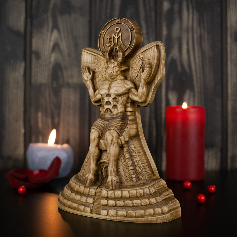 Moloch statue, Demon statue Occult decor – Art Carving Shop