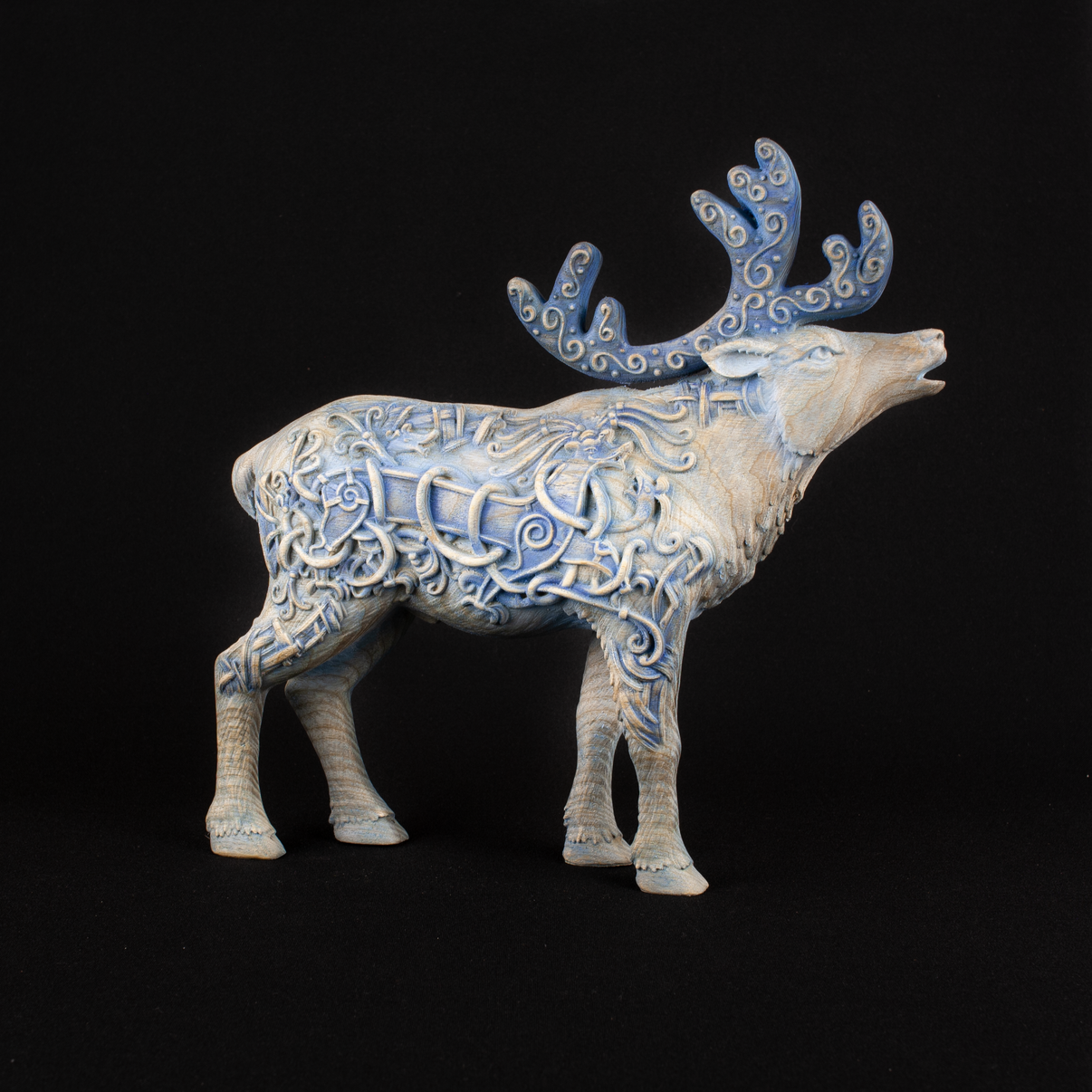Caribou, Moose statue, Elk, Norse mythology, Wooden moose – Art Carving ...