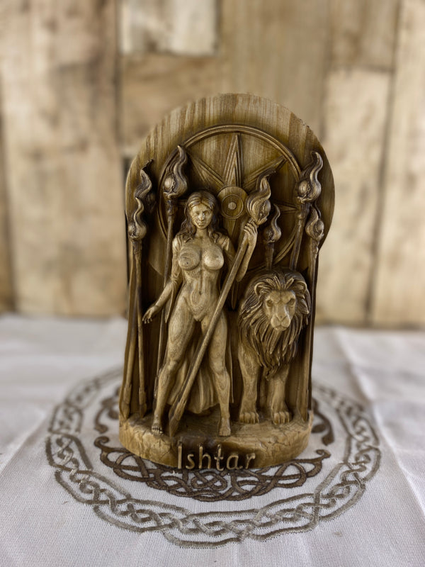 Ishtar Ishtar statue Inanna Goddess statue Star of ishtar Sumerian Ast – Art Carving Shop