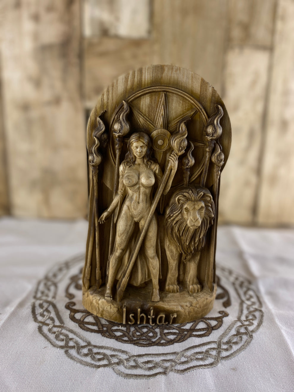 Ishtar Ishtar statue Inanna Goddess statue Star of ishtar Sumerian Ast – Art Carving Shop