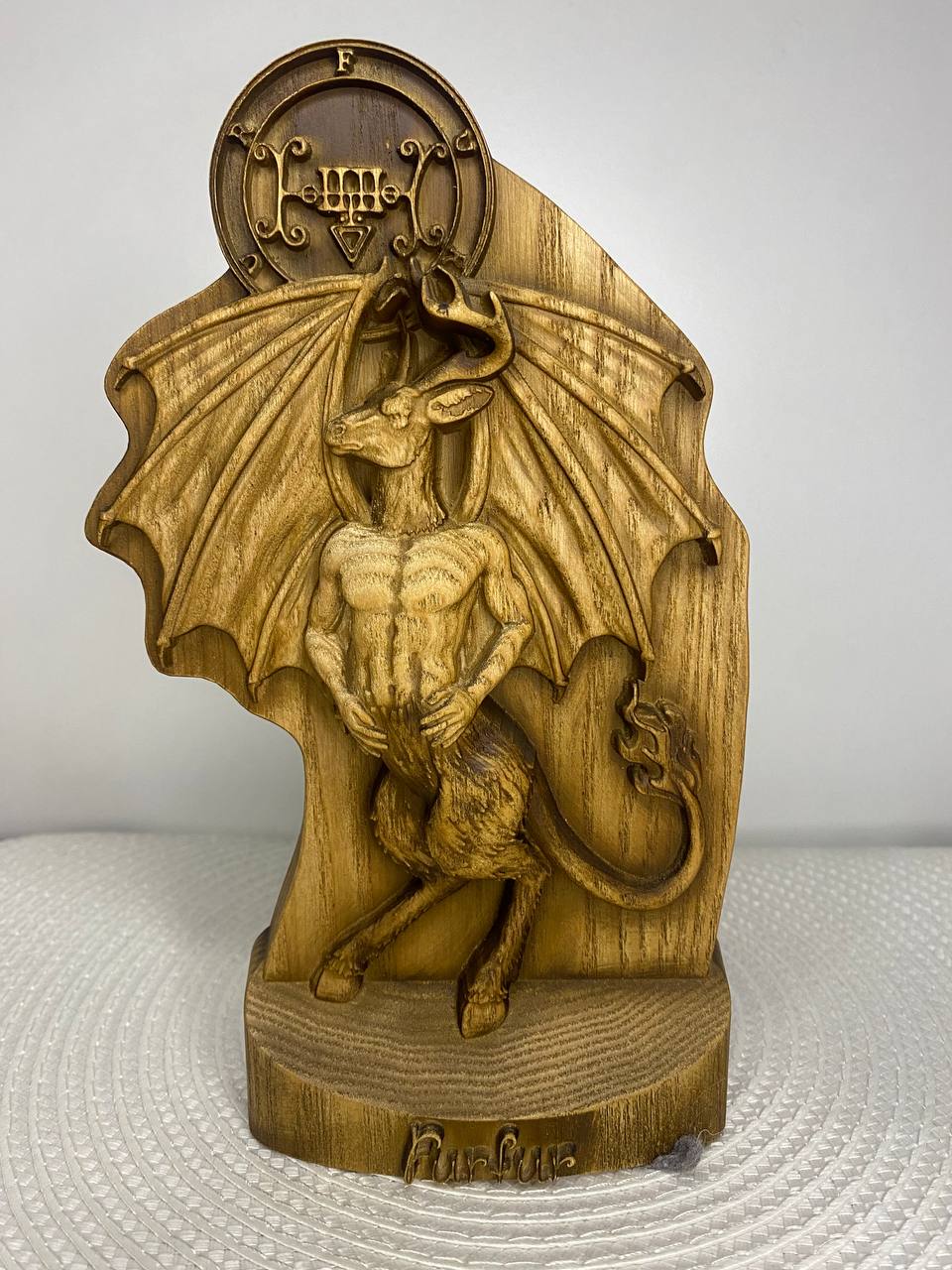 Furfur Wooden Demon Statue – Art Carving Shop