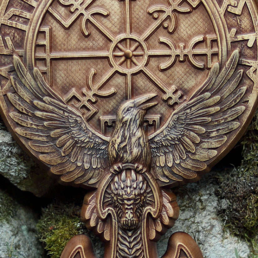 Mjolnir wall, Mjolnir hammer, Thor wooden hammer – Art Carving Shop