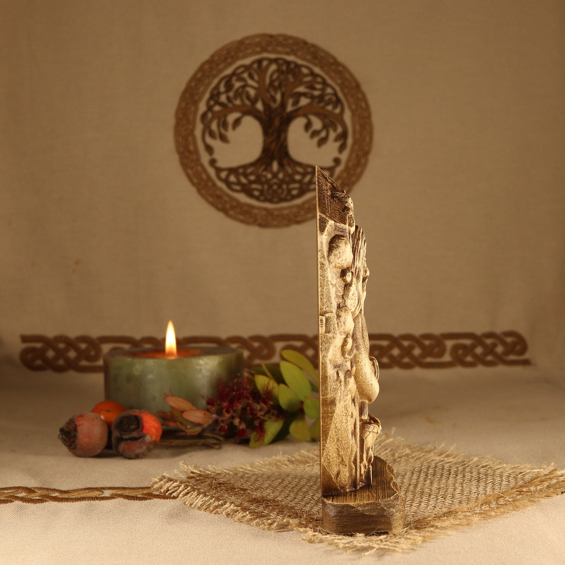 Dagda statue, Norse gods, Wooden mini sculpture – Art Carving Shop