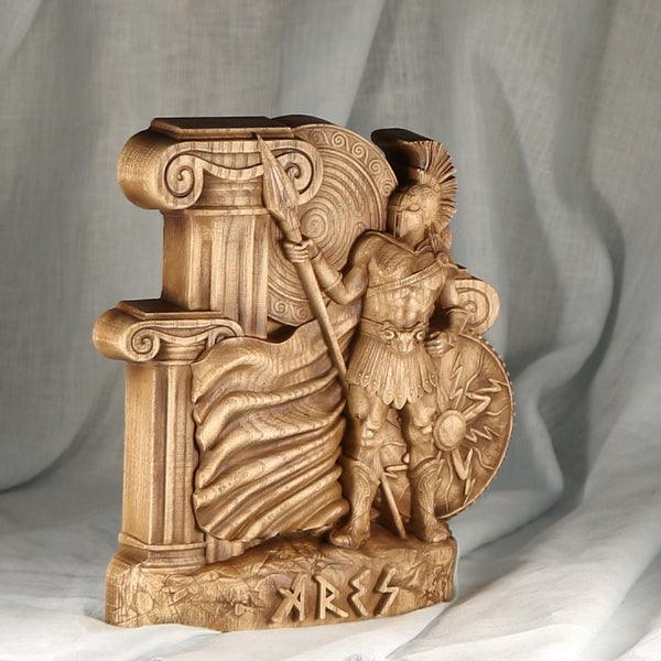 Ares, Ancient greek statue, Wooden statue – Art Carving Shop