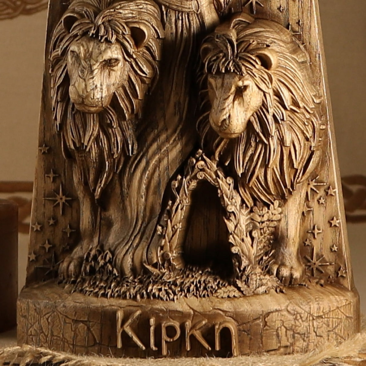 Circe Greek Witch Goddess statue Wood carving – Art Carving Shop